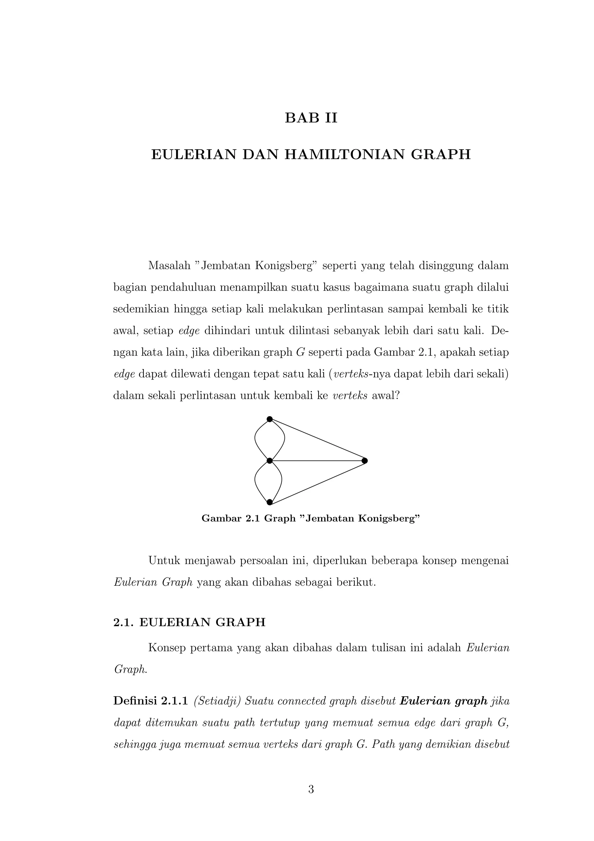 Teori graph: Eulerian dan Hamiltonian Graph | PDF