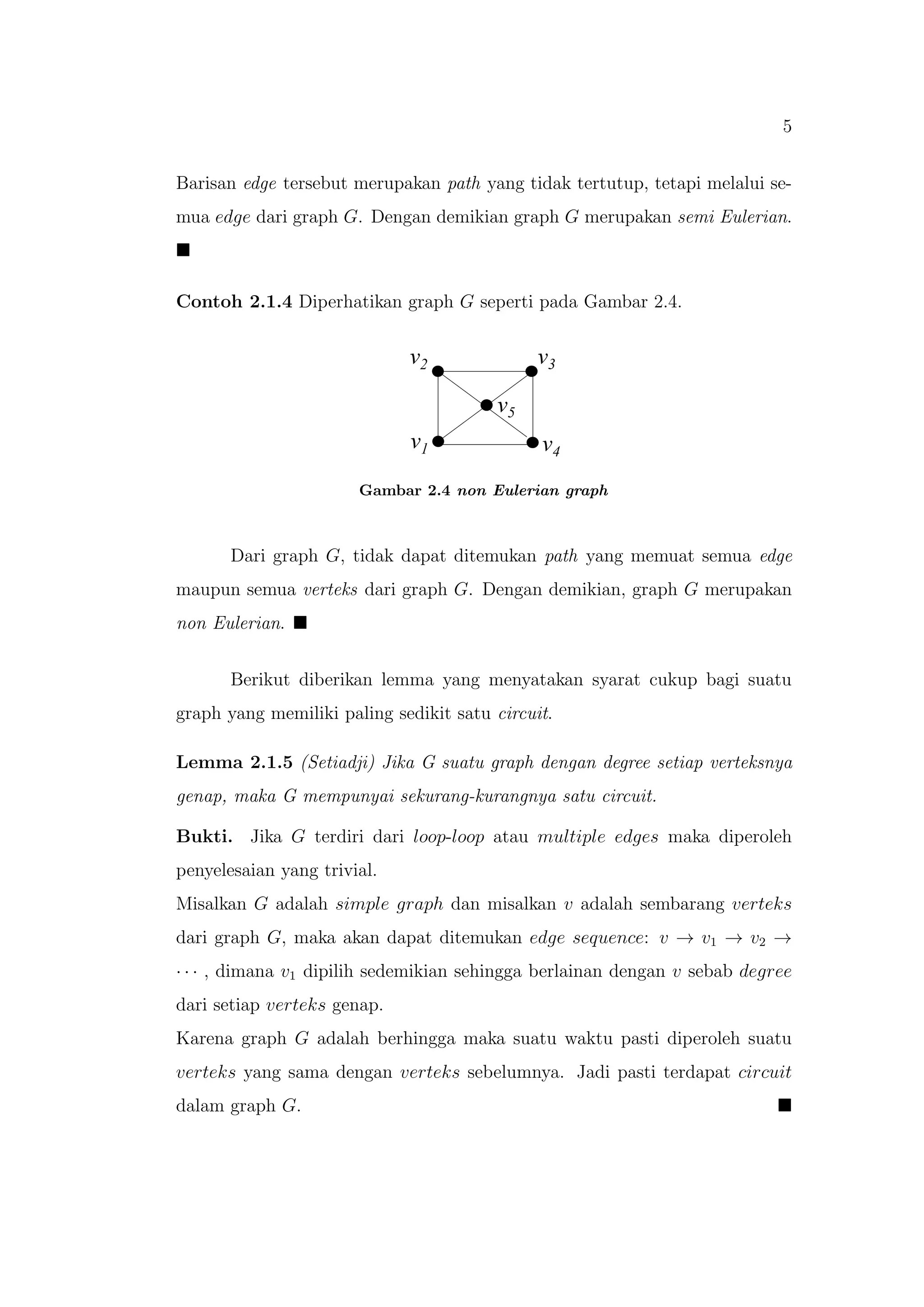 Teori graph: Eulerian dan Hamiltonian Graph | PDF
