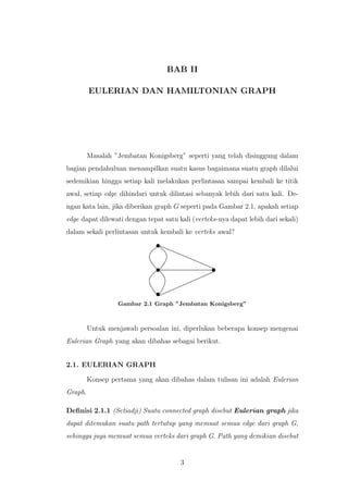 Teori graph: Eulerian dan Hamiltonian Graph | PDF
