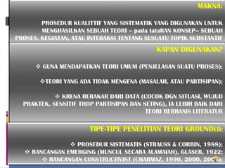 KUALITATIF : Teori Grounded | PPTX