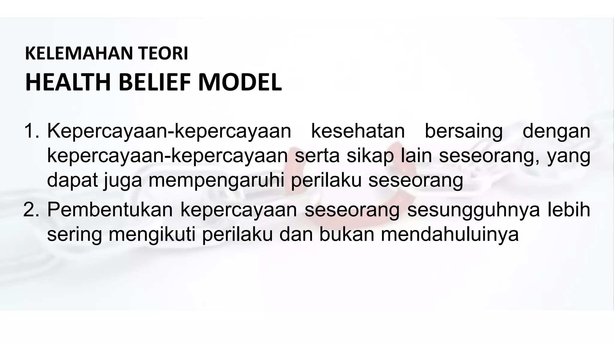 Teori health belief model syukur | PDF