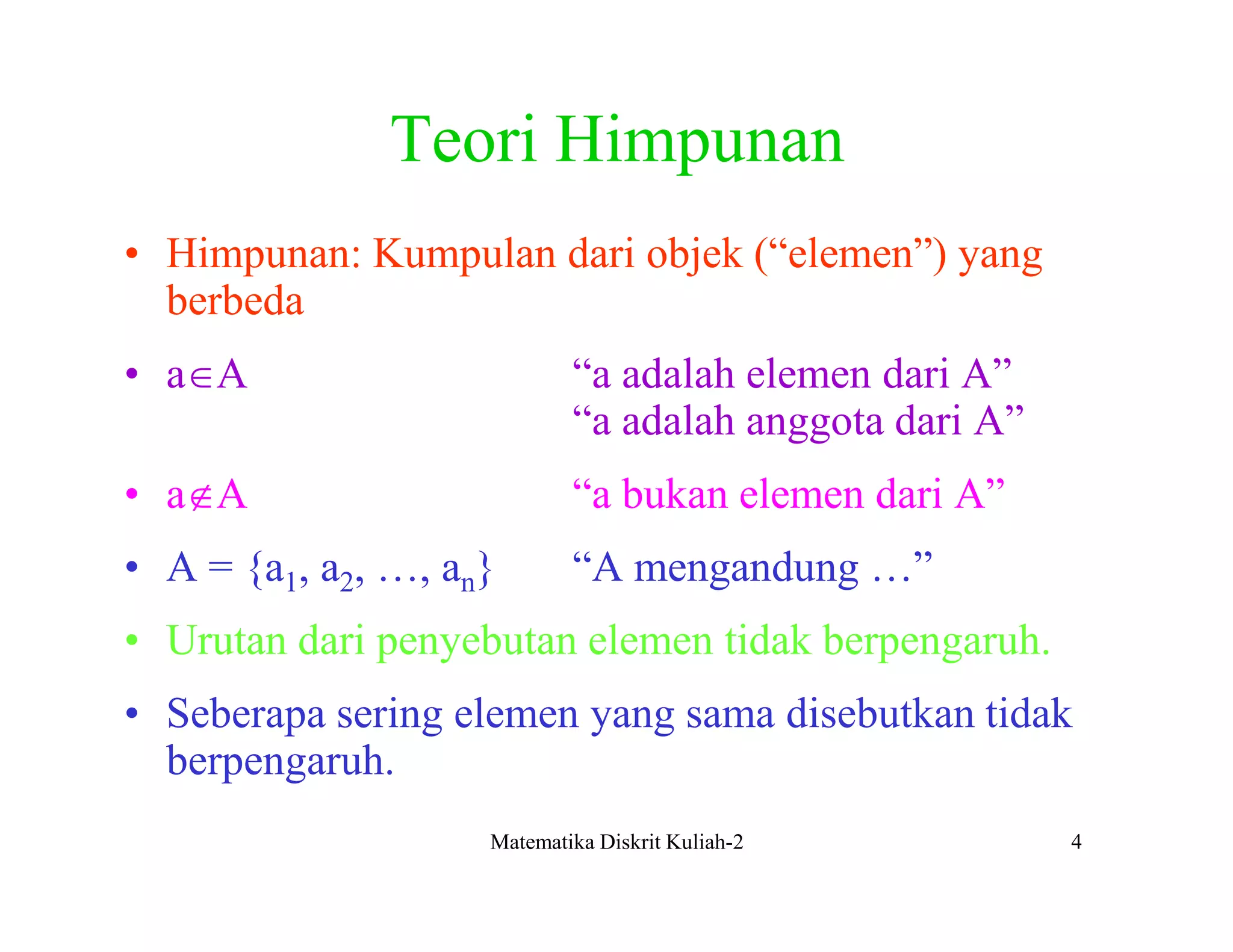 Teori himpunan | PDF