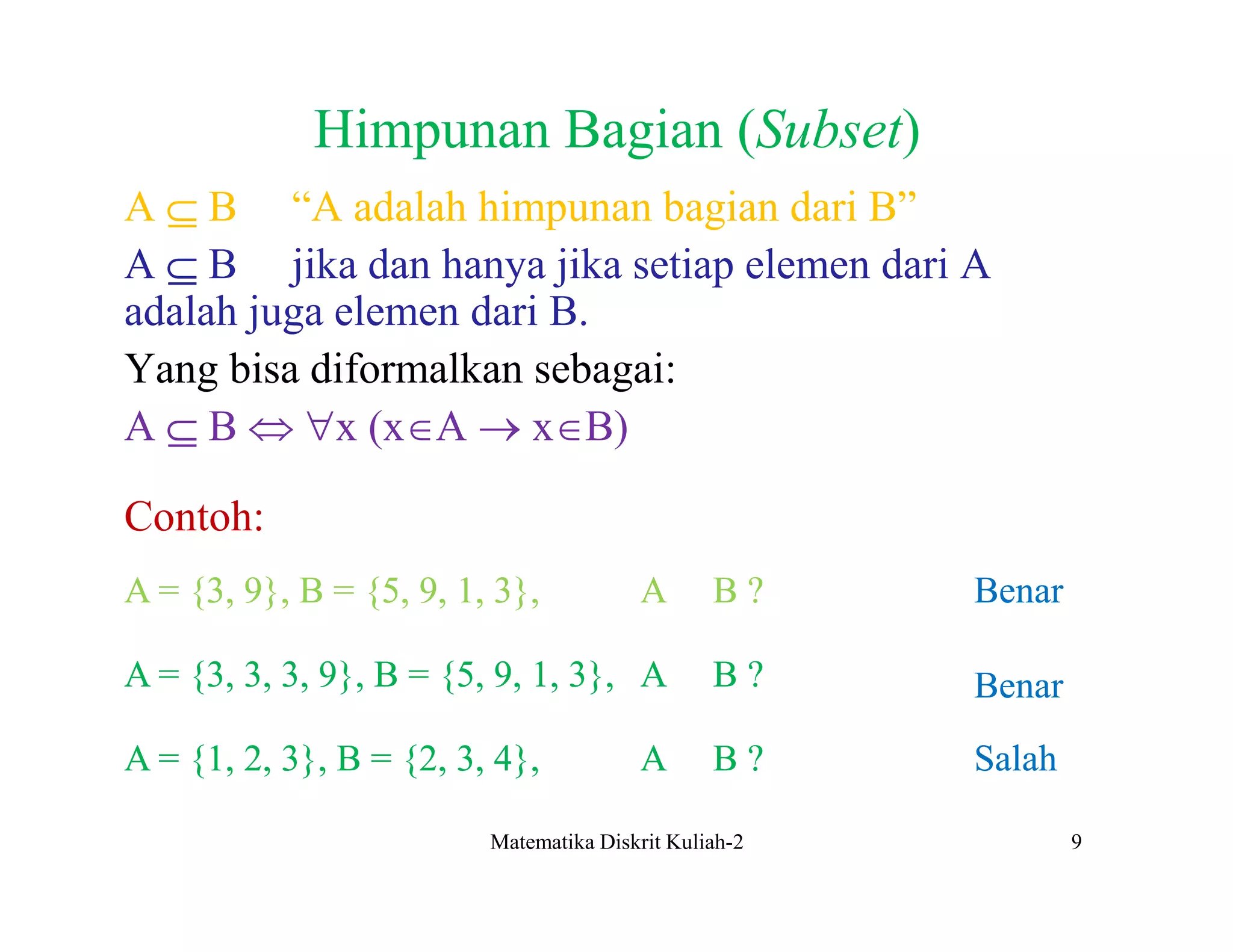 Teori himpunan | PDF