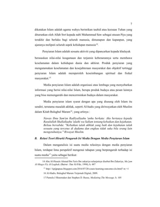 TEORI HIRARKI PENGARUH ISI MEDI DAN RELASINYA DENGAN MEDIA PENYIARAN ...
