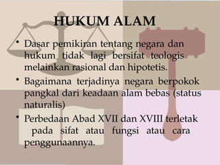 Teori Hukum Alam sampai dengan Hukum Modern 2008.pptx
