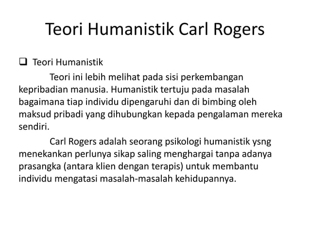 Teori humanistik | PPTX