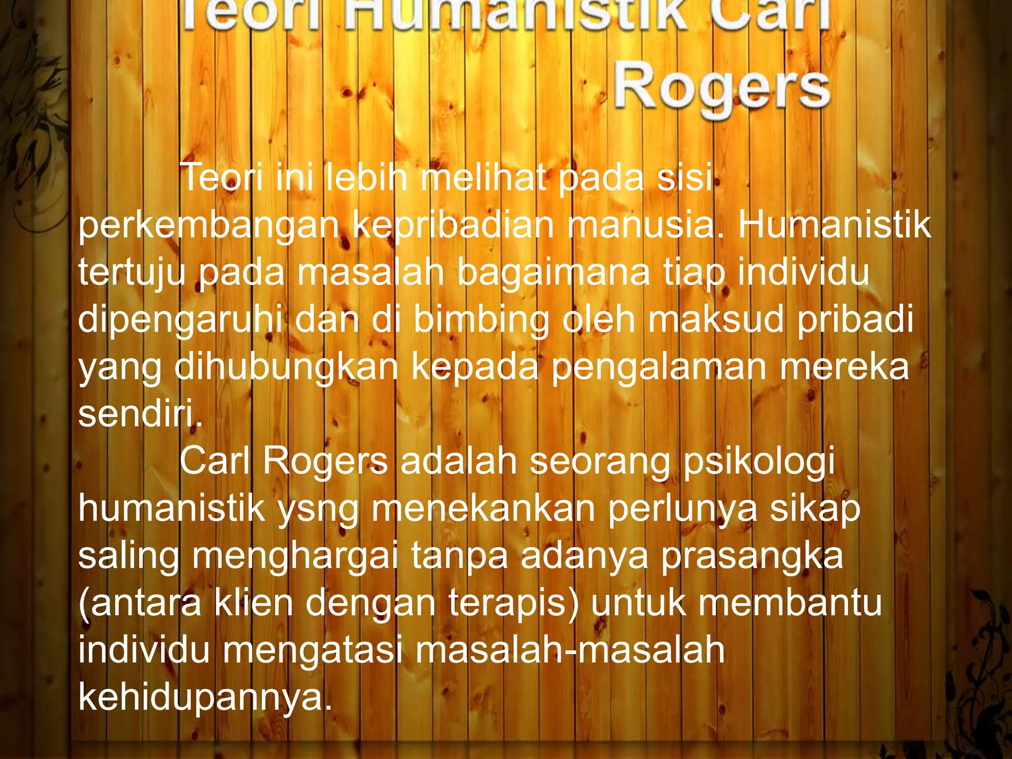 Teori humanistik (carl rogers) | PPTX