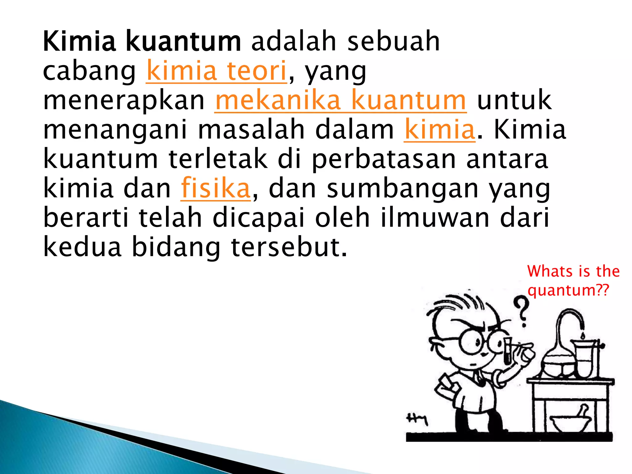 Teori ikatan berdasarkan kimia kuantum , | PPTX