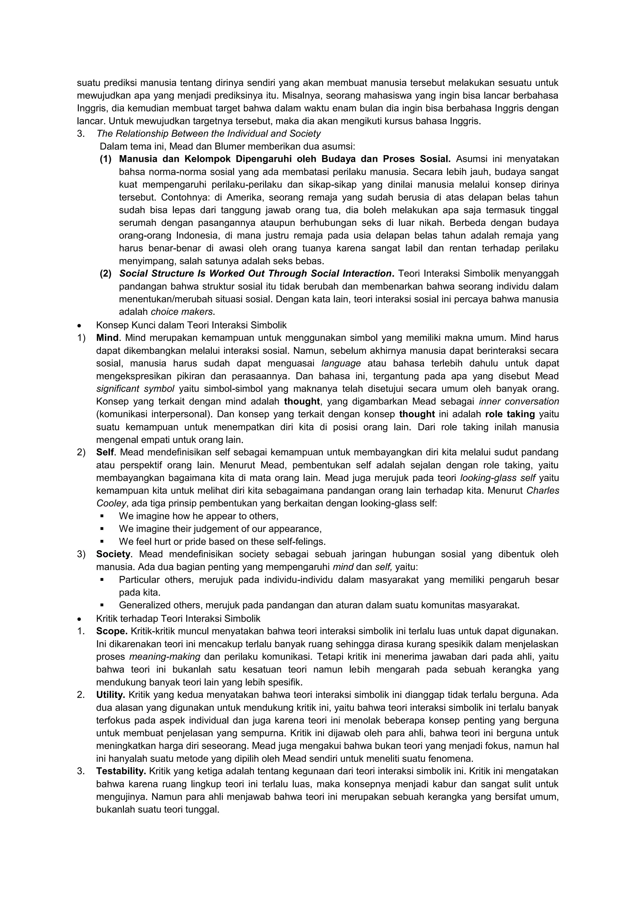 Teori interaksi simbolik | DOCX