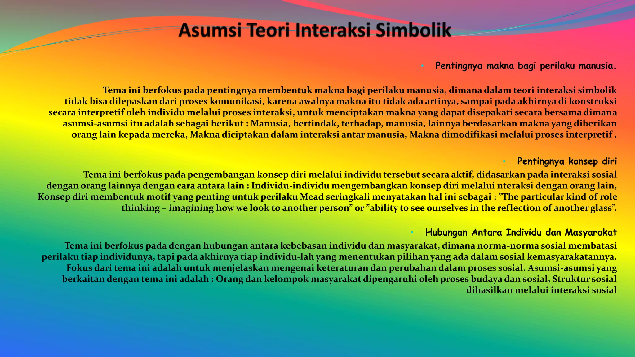 Teori interaksi simbolik | PPTX
