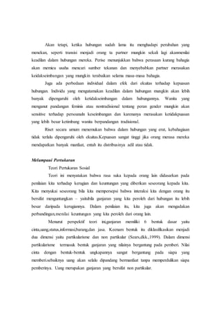 Teori interdependensi(Pertukaran Sosial) | DOCX