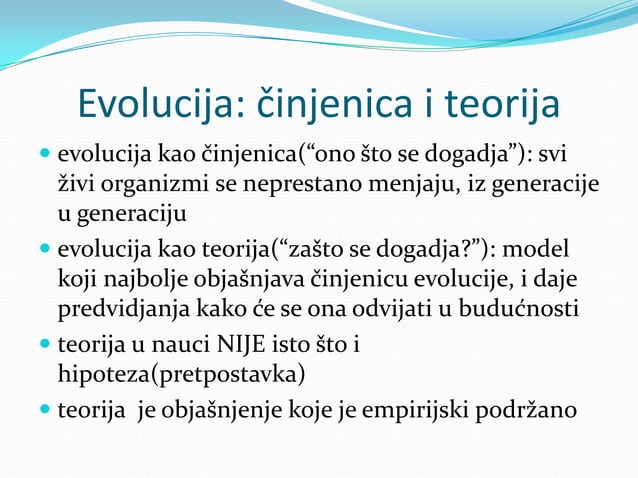 Teorija evolucije | PPTX