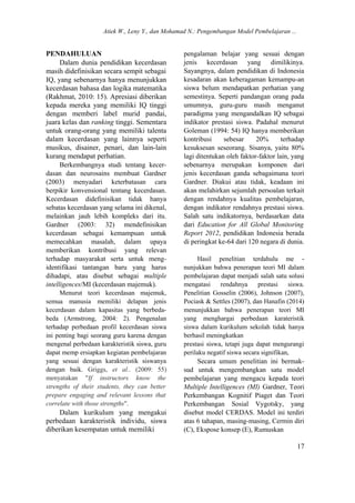 jurnal Multiple intelegen | PDF