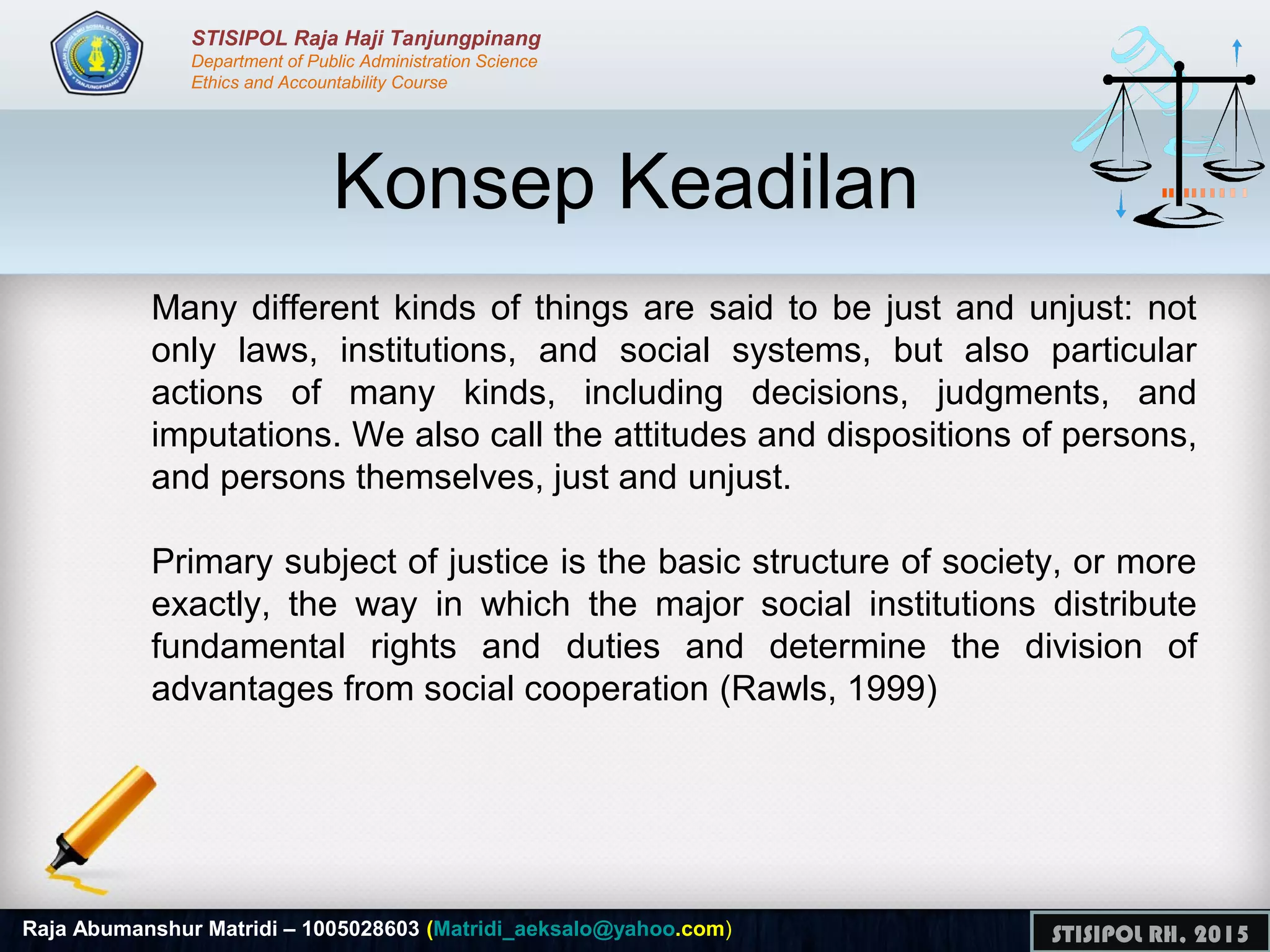 Teori keadilan | PPT