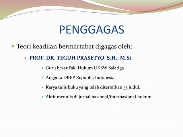 Teori keadilan bermartabat | PPTX