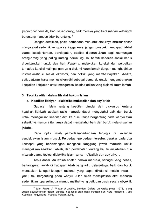 Teori keadilan perspektif filsafat hukum islam | PDF