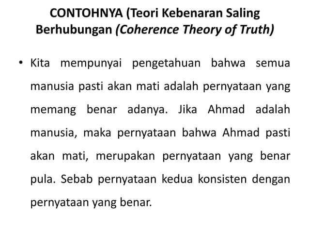 Teori-teori Kebenaran | PPTX