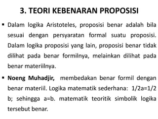 Teori-teori Kebenaran | PPTX