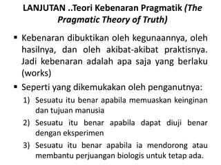 Teori-teori Kebenaran | PPTX