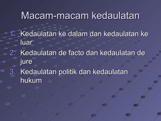 Teori kedaulatan | PPT