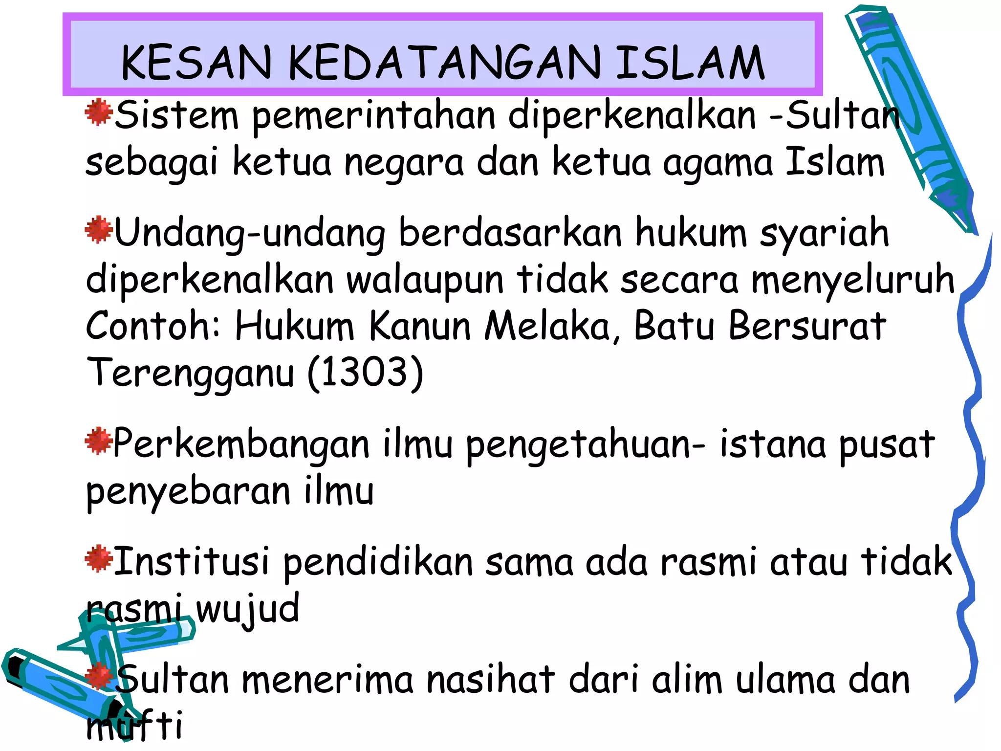 Teori kedatangan Islam ke Tanah Melayu | PPT
