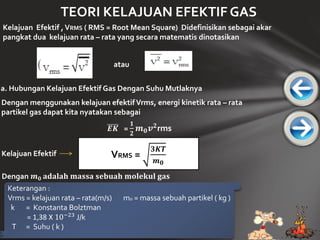 TEORI KELAJUAN EFEKTIF GAS | PPTX