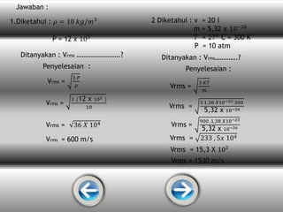 TEORI KELAJUAN EFEKTIF GAS | PPTX