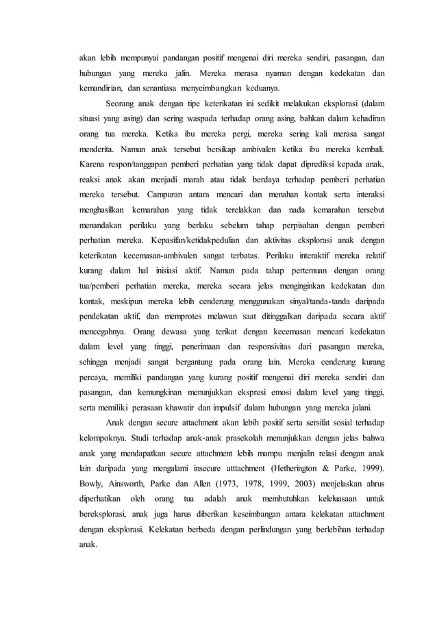 Teori kelekatan meri andani | DOCX