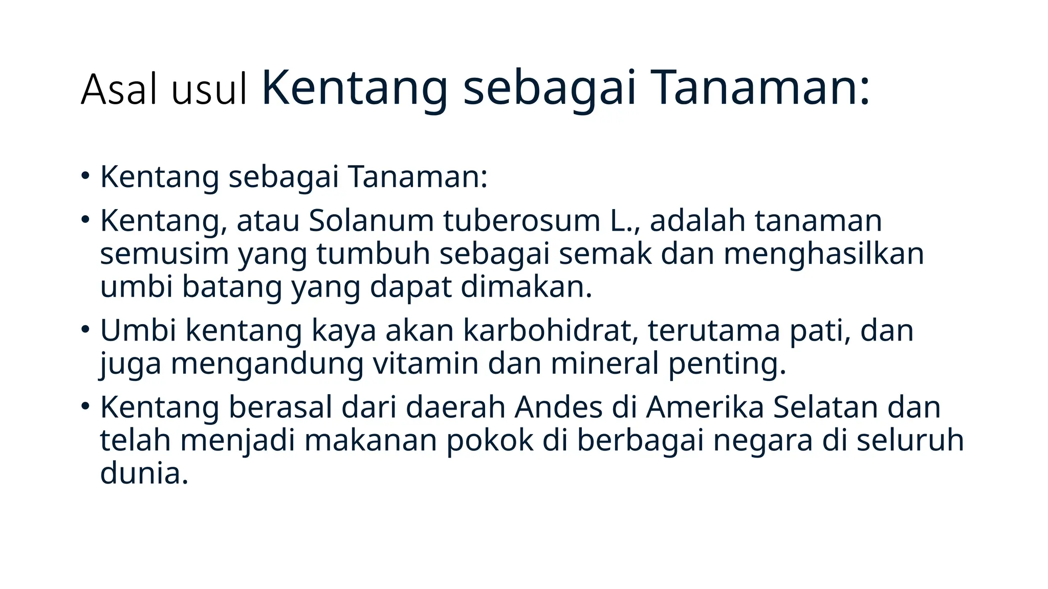 teori kentang.pptx kentangn merupakan tanaman umbi umbian | PPTX