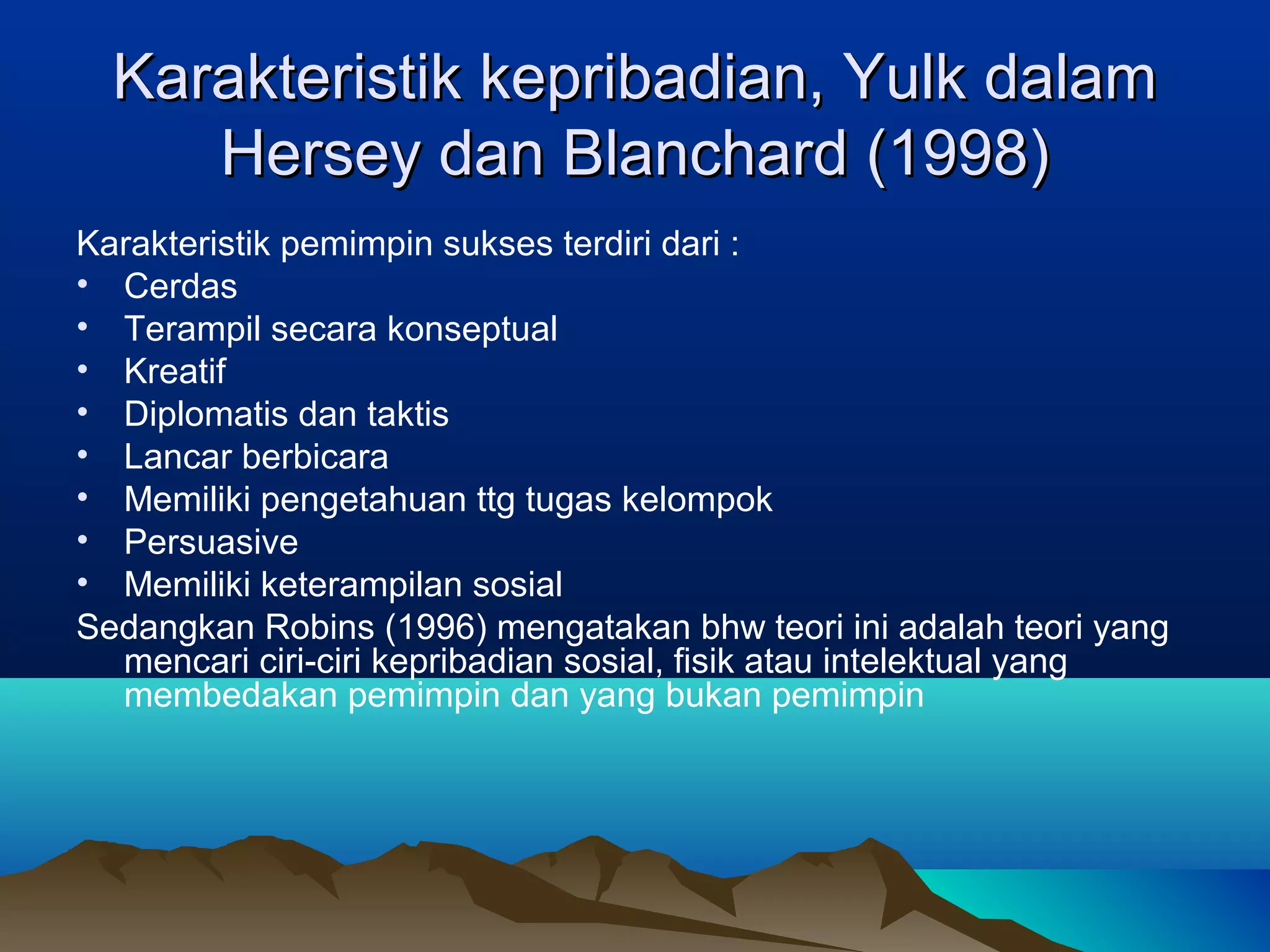 Teori kepemimpinan | PPT