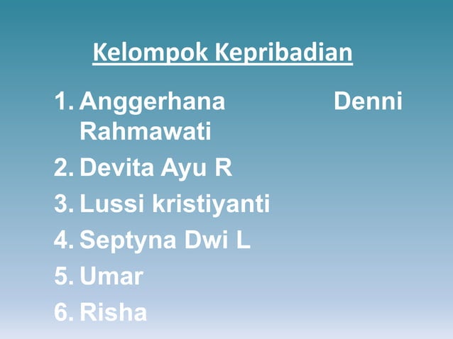 Teori kepribadian - George A. kelly | PPTX