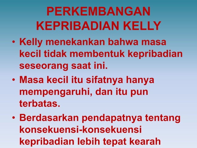 Teori kepribadian - George A. kelly | PPTX