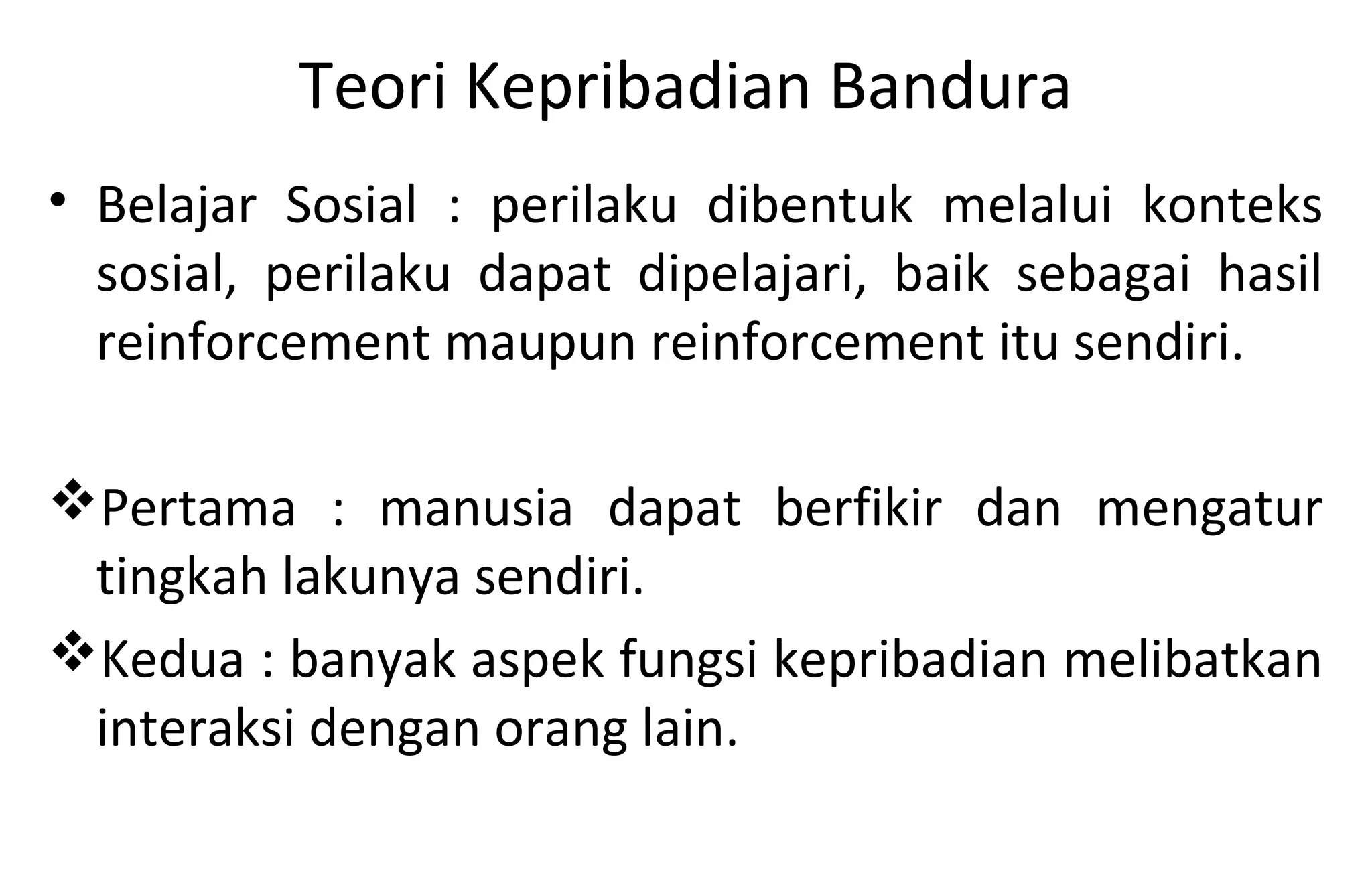 Teori kepribadian albert bandura new 1 | PPT