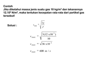 Teori kinetik gas (smt2) i ipa | PPTX