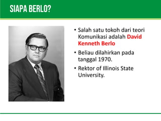 Teori Komunikasi Berlo & Pemrosesan Informasi Gagne | PDF