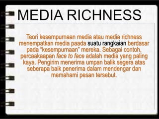 Media Richness Theory | PPTX