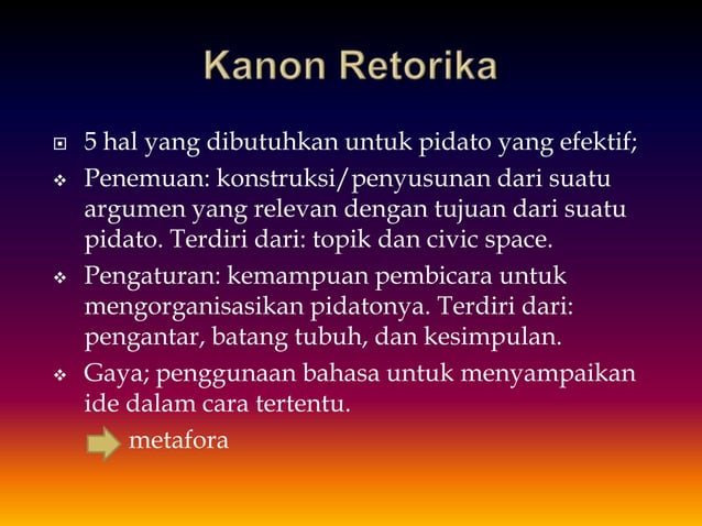 Teori Komunikasi- Retorika (the Rhetoric) | PPTX