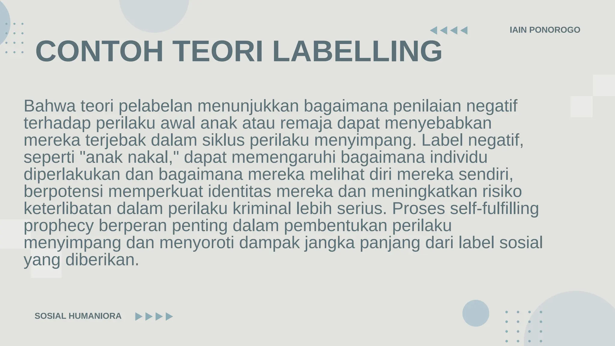teori labelling presentasi mata kuliah pdf | PDF