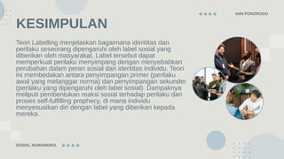 teori labelling presentasi mata kuliah pdf | PDF