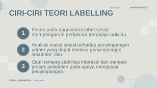 teori labelling presentasi mata kuliah pdf | PDF