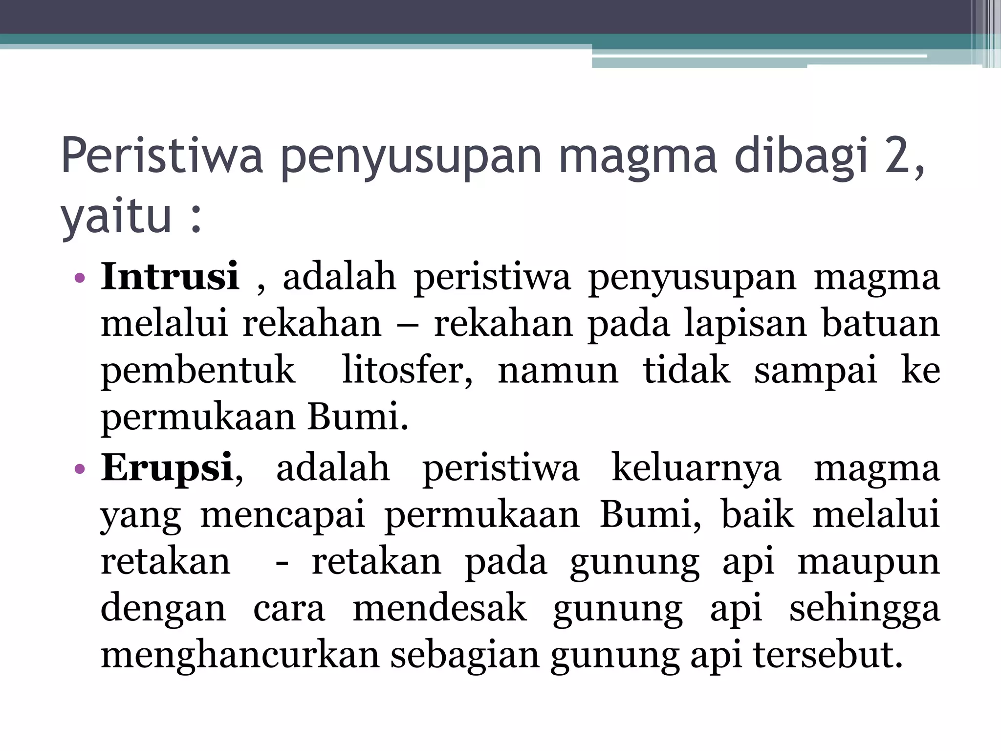 Teori lempeng tektonik dan kaitannya dengan persebaran gunung api | PPTX
