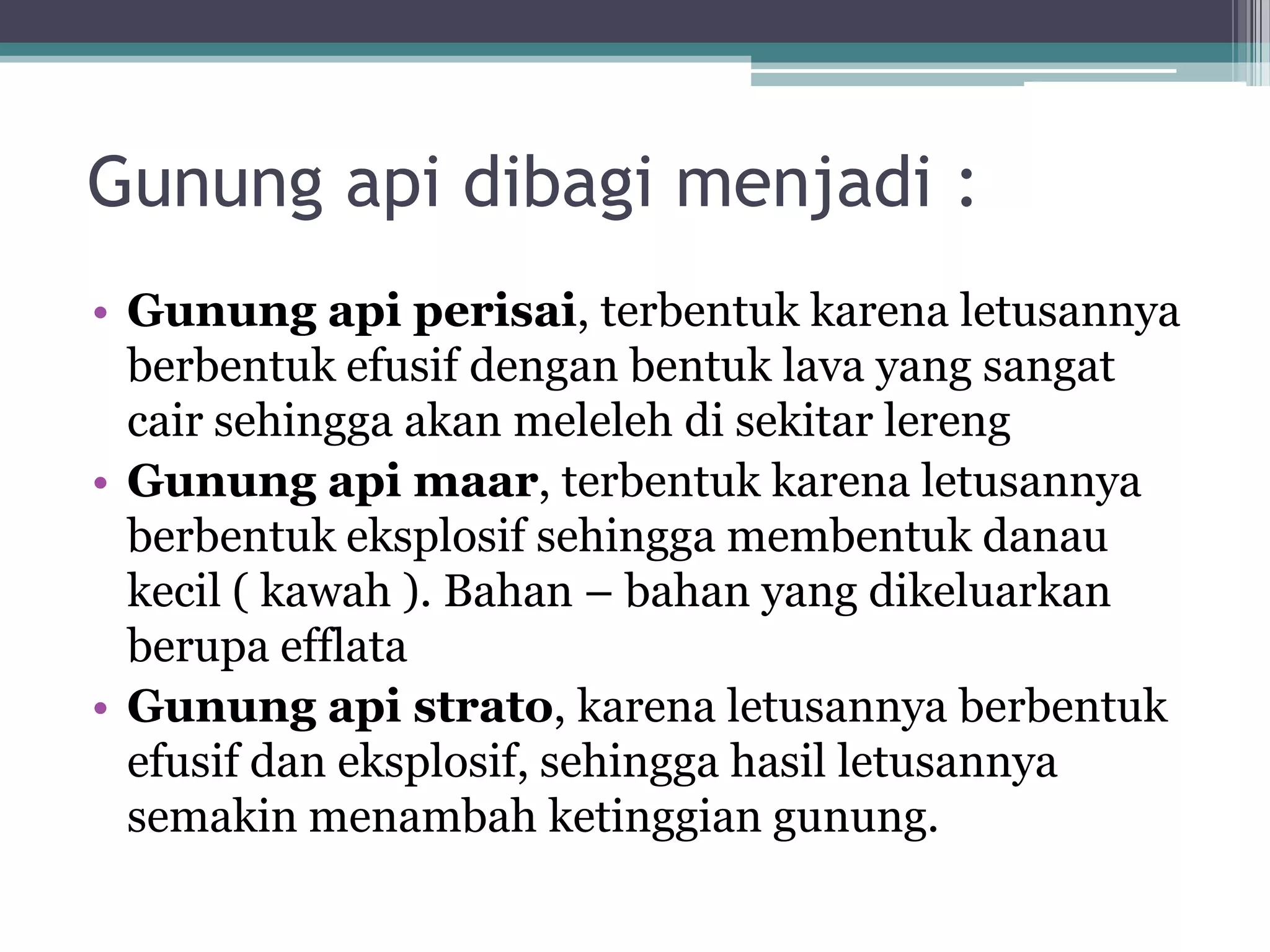 Teori lempeng tektonik dan kaitannya dengan persebaran gunung api | PPTX