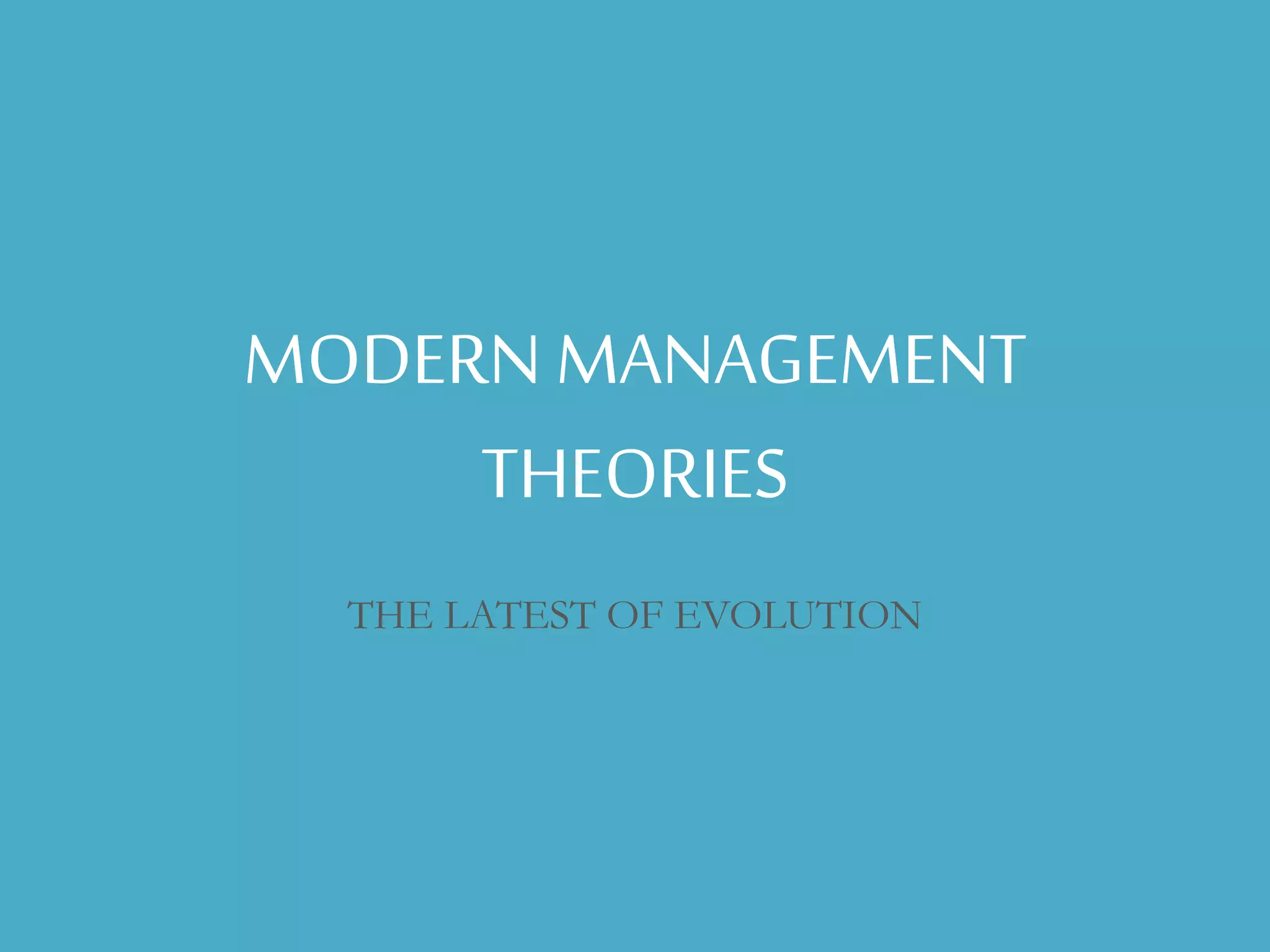 Management theory | PPT | Free Download