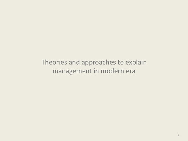 Modern Management Theories | PPTX | Business Administration | Business