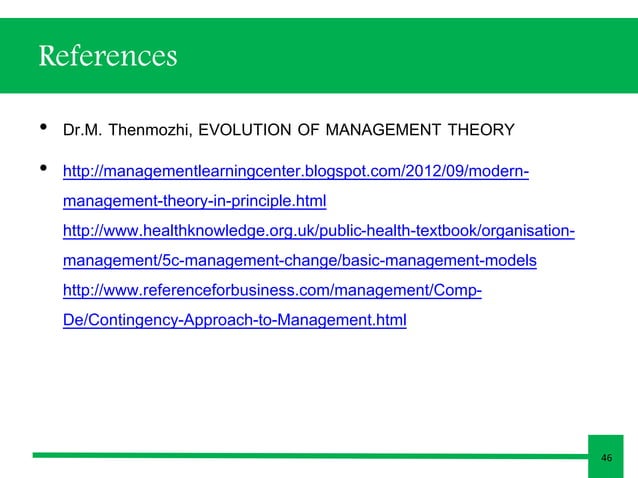 Modern Management Theories | PPTX | Business Administration | Business