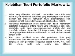 Teori markowitz ppt | PPTX
