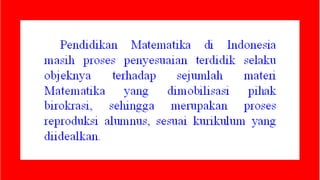 Teori matematika fundamental Made in Indonesia | PPT