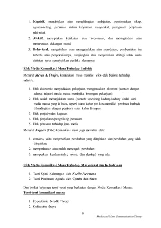 Teori Media Massa | DOCX