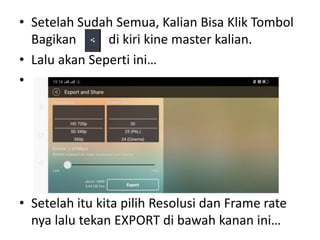 Teori membuat video promosi kine master | PPTX