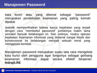 Teori modul 2_password management | PPT